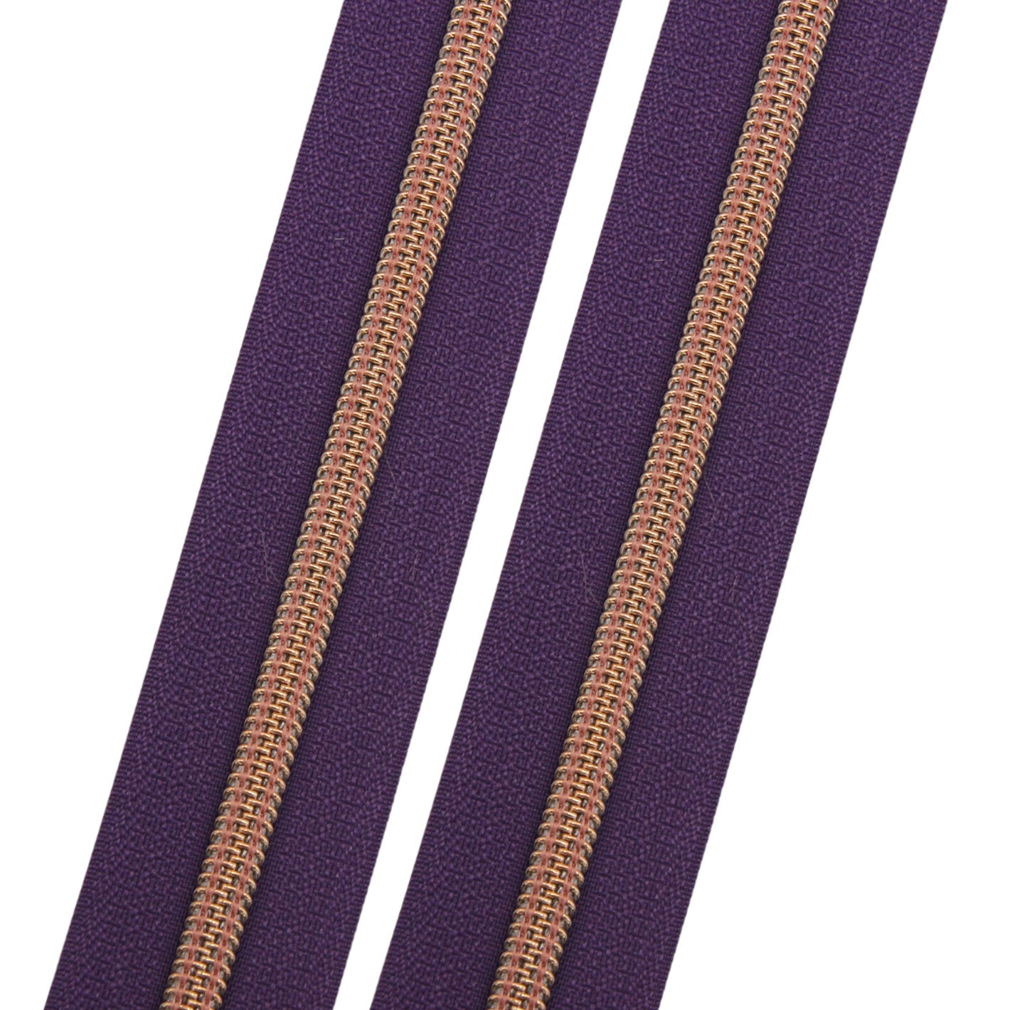 Purple Pizzazz - #5 Rose Gold Nylon Coil Zipper Tape – Zipper Valley