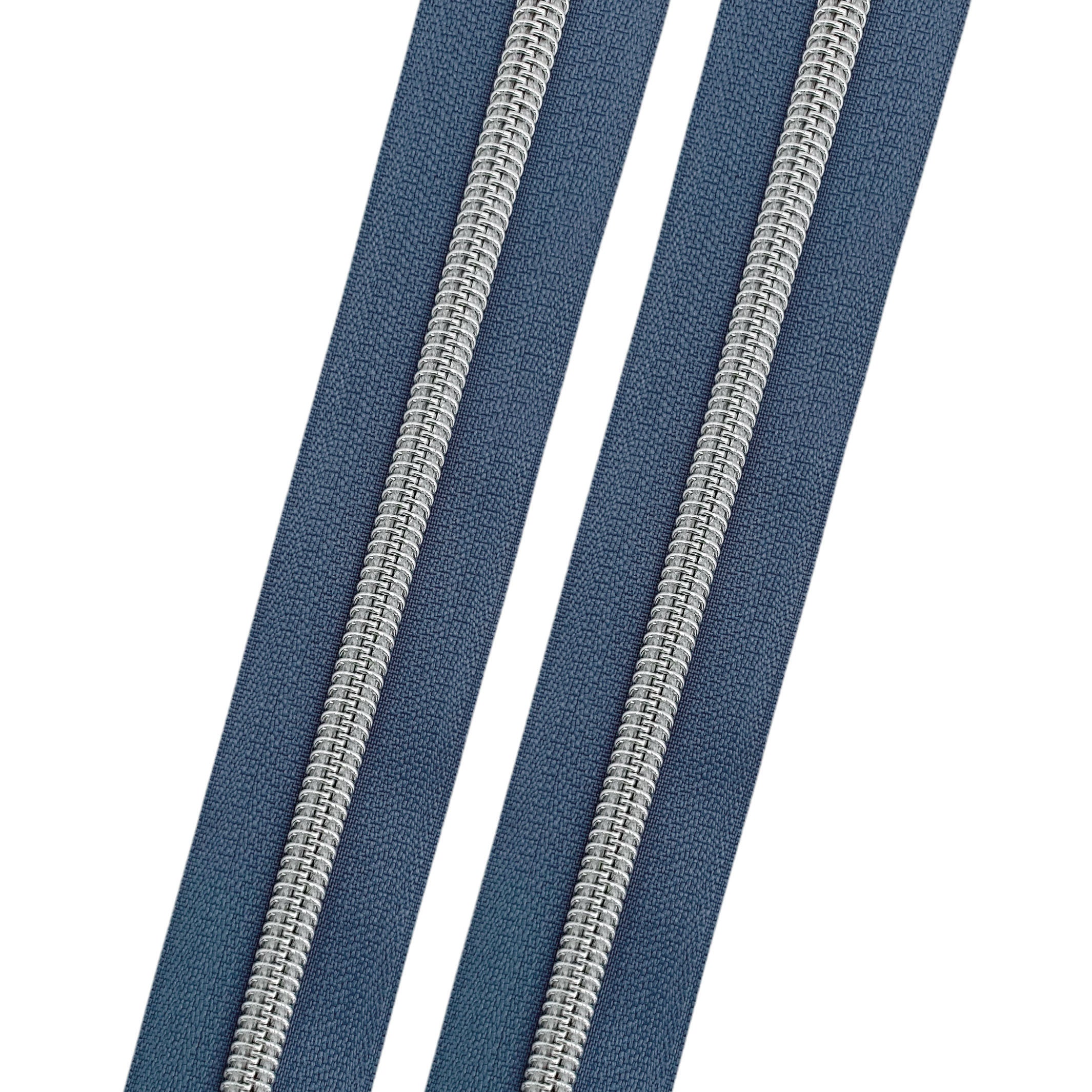Sleepy Blue - #5 Silver Nylon Coil Zipper Tape – Zipper Valley